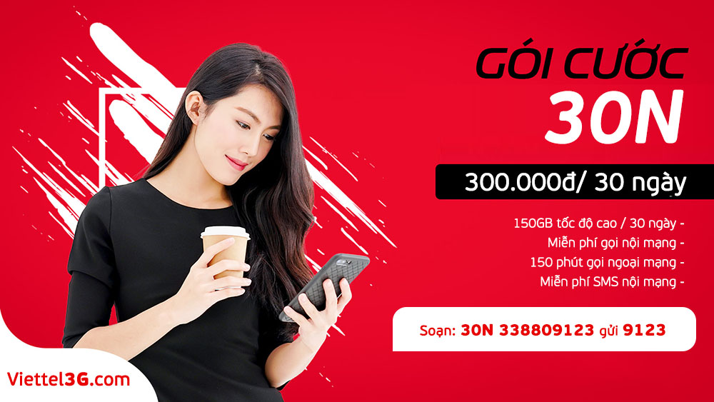 Hướng dẫn đăng ký gói cước 30N Viettel - Đăng Ký 3G Viettel